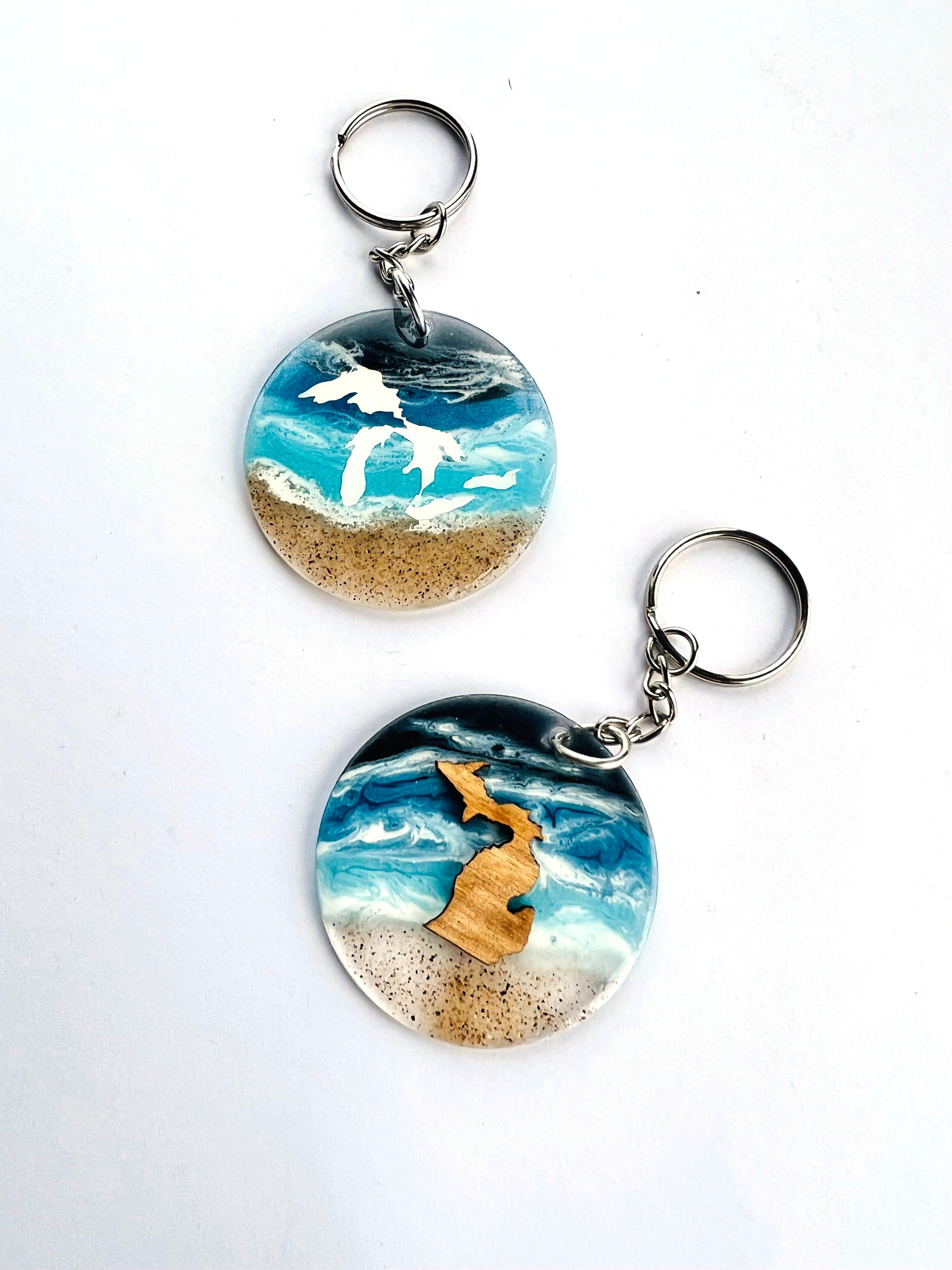 Round Wave Keychain